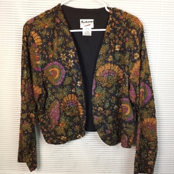 Fashion Fantasy | Jackets & Coats | Vintage Fashion Fantasy Beaded ...